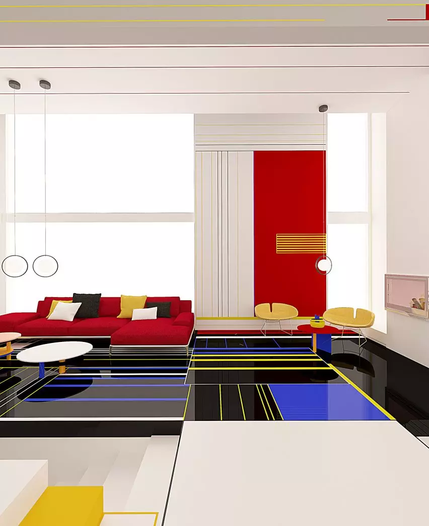 Nri ụtụtụ na ụlọ Mondrian nke Brani Desi