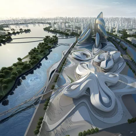 Zaha Hadid Architects tarafından Changsha Meixihu Uluslararası Kültür ve Sanat Merkezi