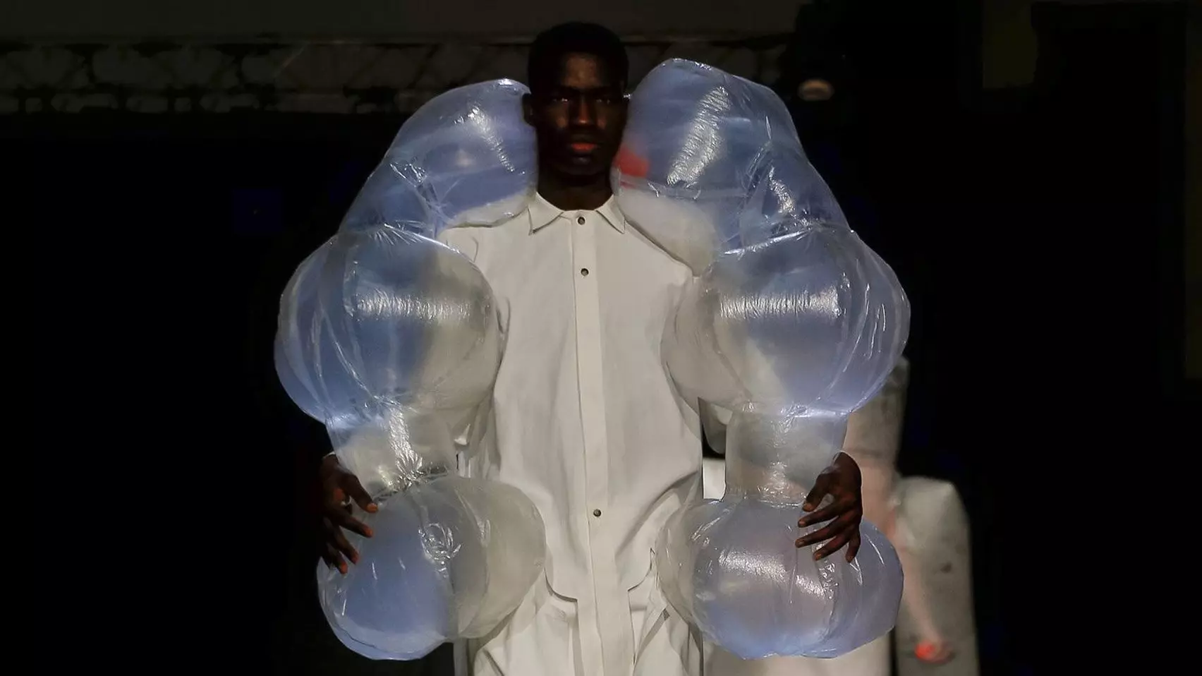 San Kim channels fetishistic in inflatable fashion collections