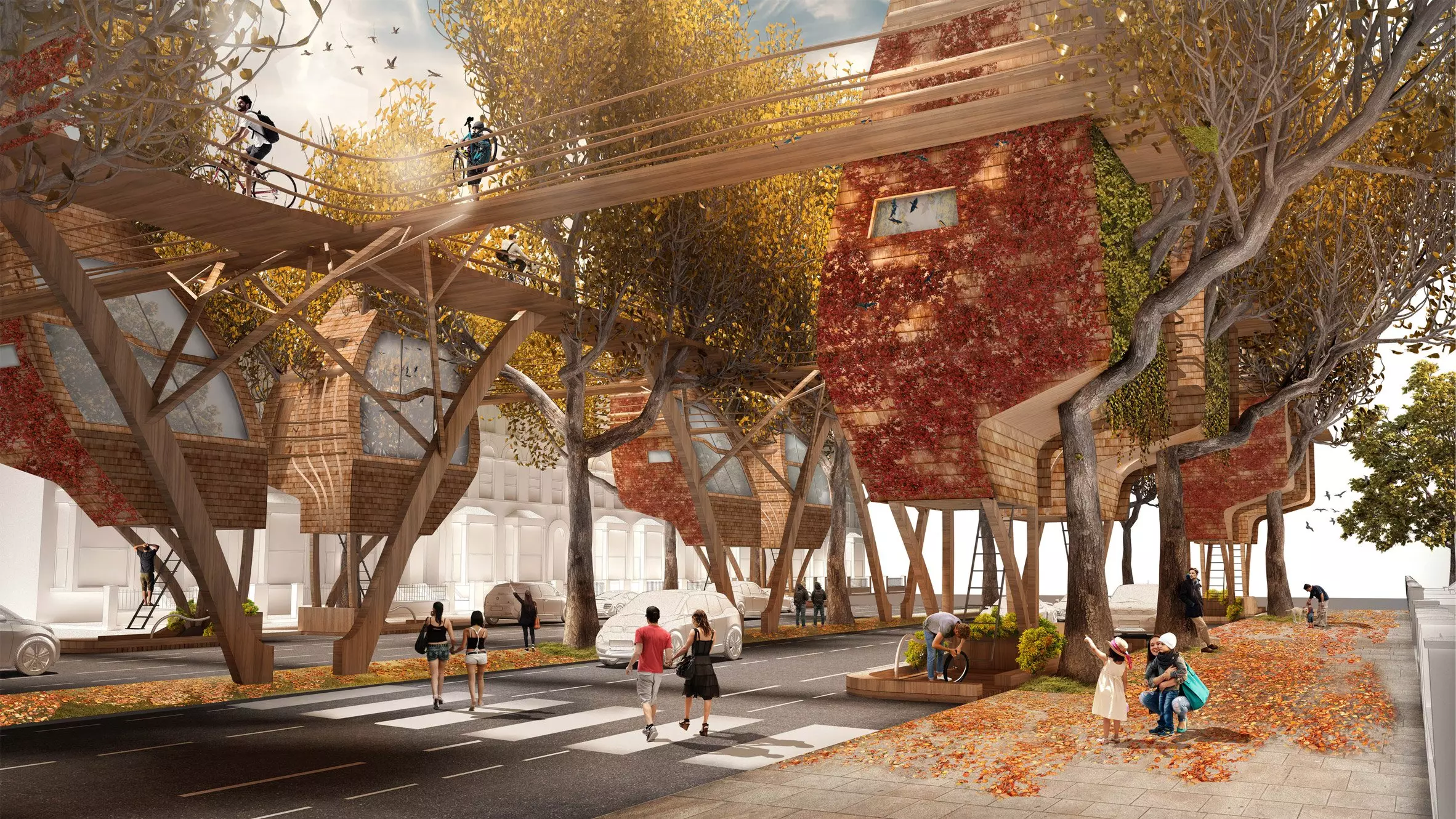 マシューチェンバレンはロンドンの住宅危機のために街路樹ポッドを設計します
