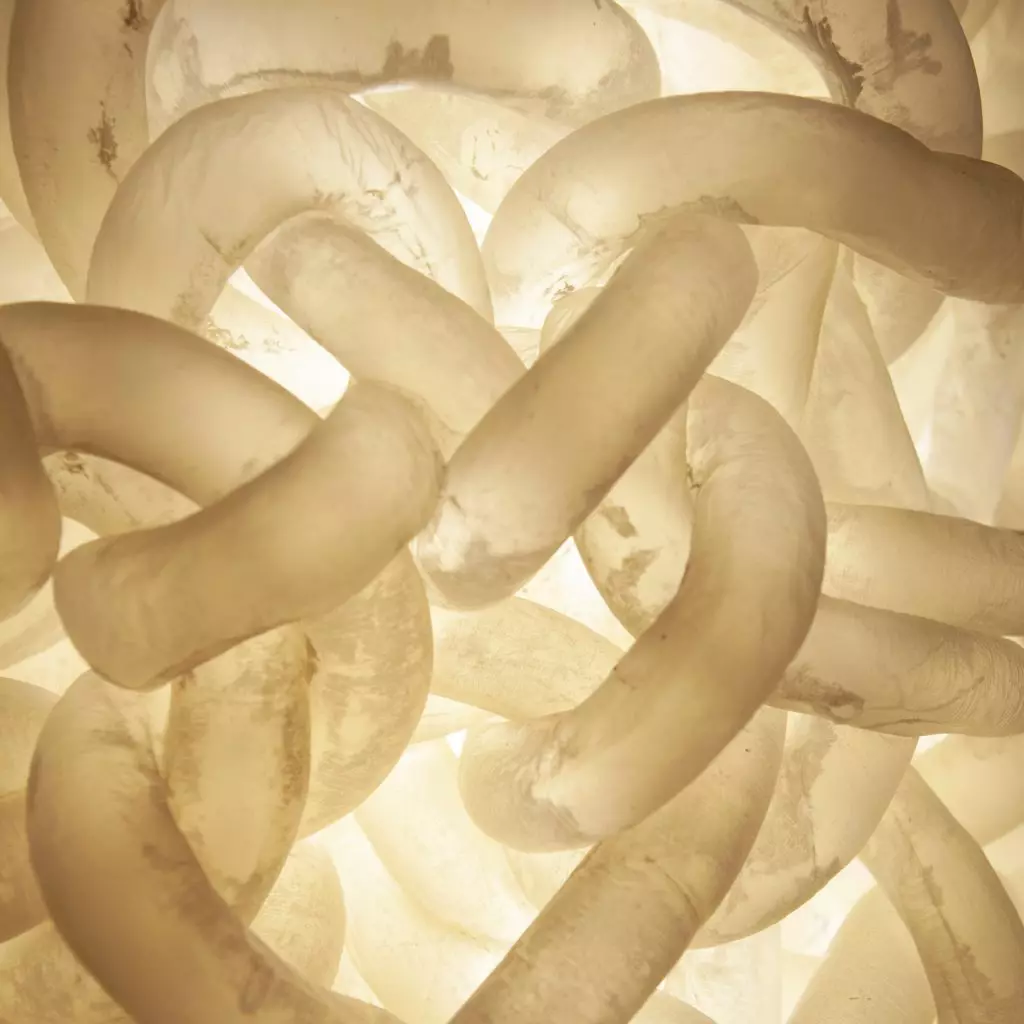 Kathrine Barbro Bendixen folosește intestine de vacă pentru a crea lumini sculpturale