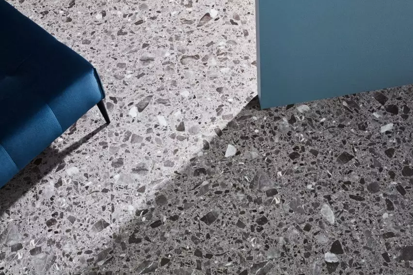 Signature Floors 的灰色水磨石般的乙烯基地板