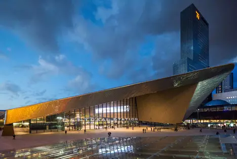 Ntlafatso ea seteishene sa Rotterdam Centraal ke Benthem Crouwel Architects, MVSA Architects le West 8