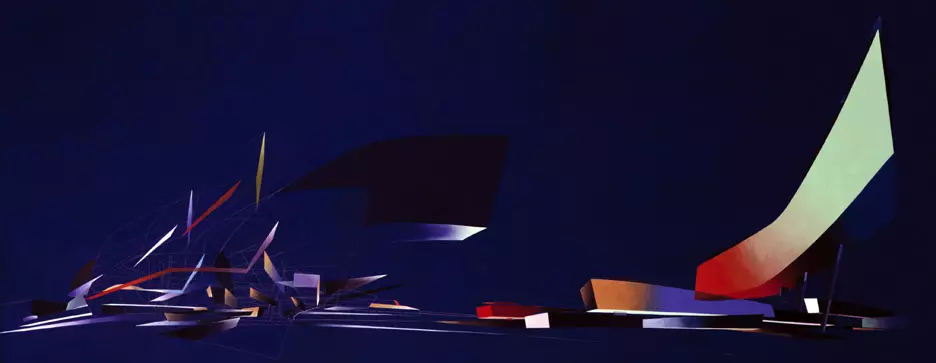 1988-victoria-city-berlin-Painting-zaha-hadid-architects-exhibition-palazzo-franchetti-venice-biennale-2016_dezeen_936_0