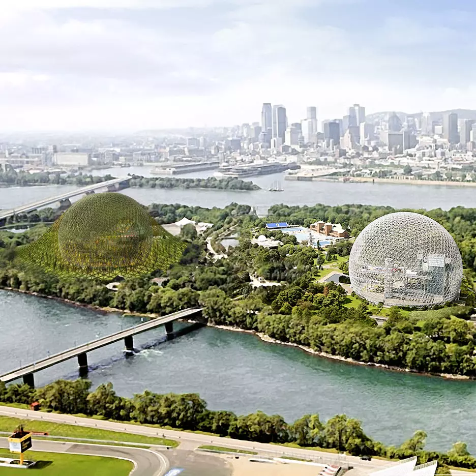 Geodesic Dome ntawm Ile Sainte Helene hauv Montreal Canada pej xeem architecture