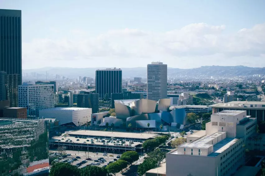 Los Angeles erdigunearen aireko ikuspegia