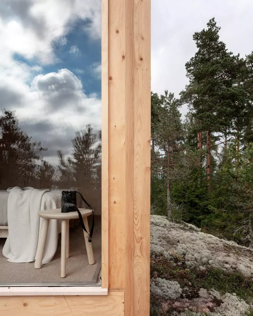 Extérieur du prototype de cabine modulable Space of Mind par Studio Puisto