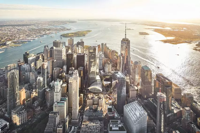 Fotografie aeriană cu Ground Zero din New York