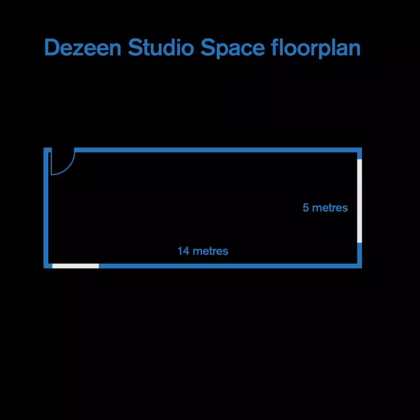 Půdorys Dezeen Studio Space