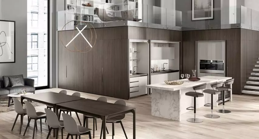 BoxLife és un sistema de mobles modular dissenyat per Rainlight per a Scavolini