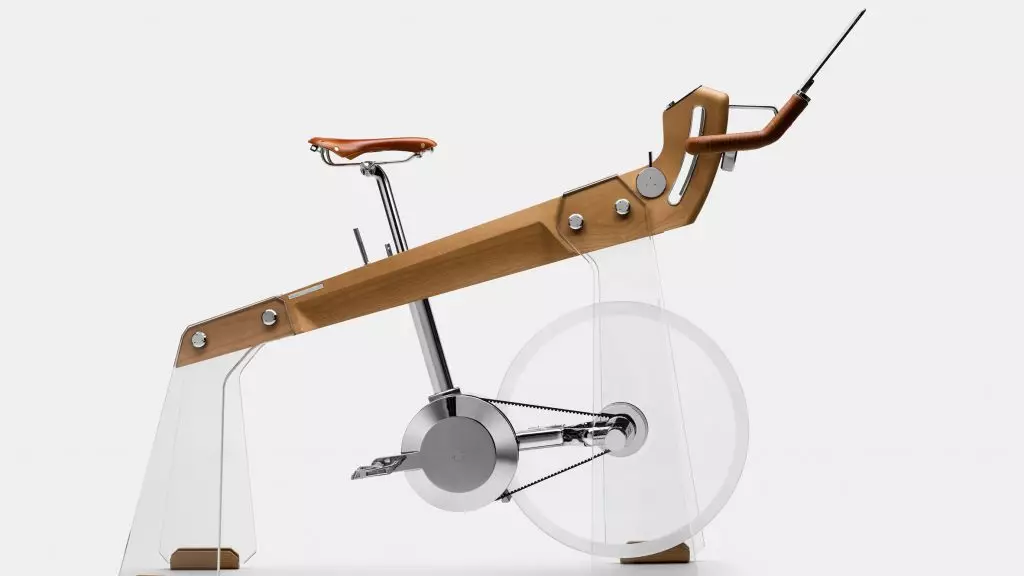 Fuoripista é unha bicicleta estática deseñada para parecerse a mobles de alta gama