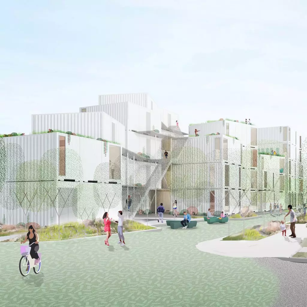 LOHA projektuje niedrogi kompleks mieszkaniowy dla trudnej lokalizacji w Los Angeles