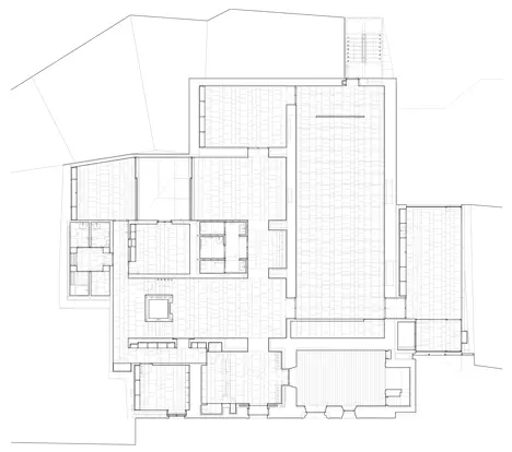 Planta baixa do Museu da Tapeçaria em Arraiolos por CVDB Arquitectos