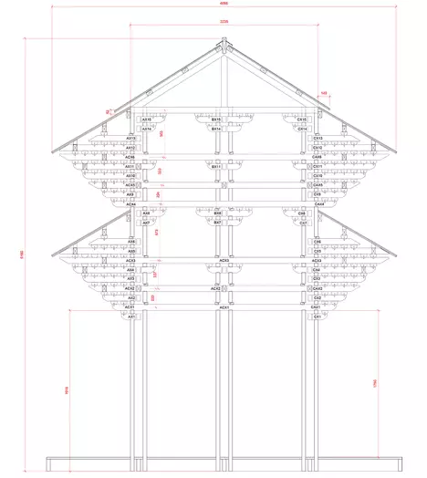 Tempio giapponese in legno al Dorich House Museum degli studenti della Kingston University