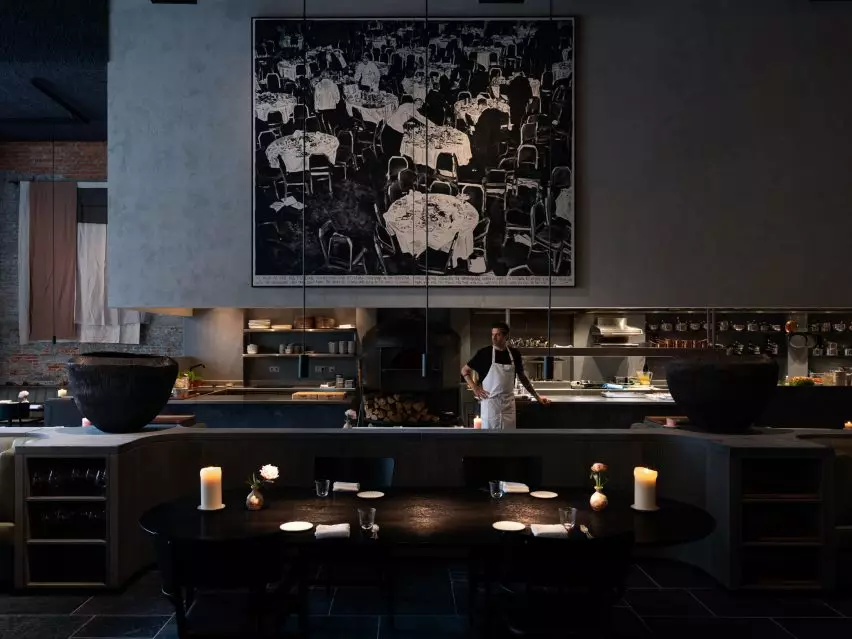 스페이스 코펜하겐이 디자인한 앤트워프의 르 프리스틴(Le Pristine) 레스토랑