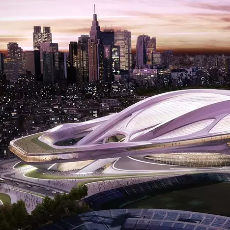 Estádio Nacional do Japão para os Jogos Olímpicos de Tóquio 2020 por Zaha Hadid