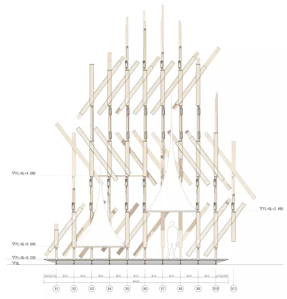 Yure ដោយ Kengo Kuma សម្រាប់ Galerie Philippe Gravier