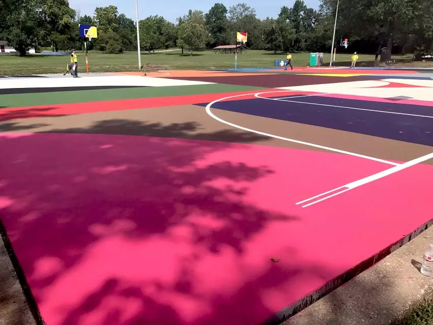 Kinloch Park Tribinal Basketball Mural pa William LaChance