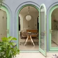 Pastel-hued kitchen extension