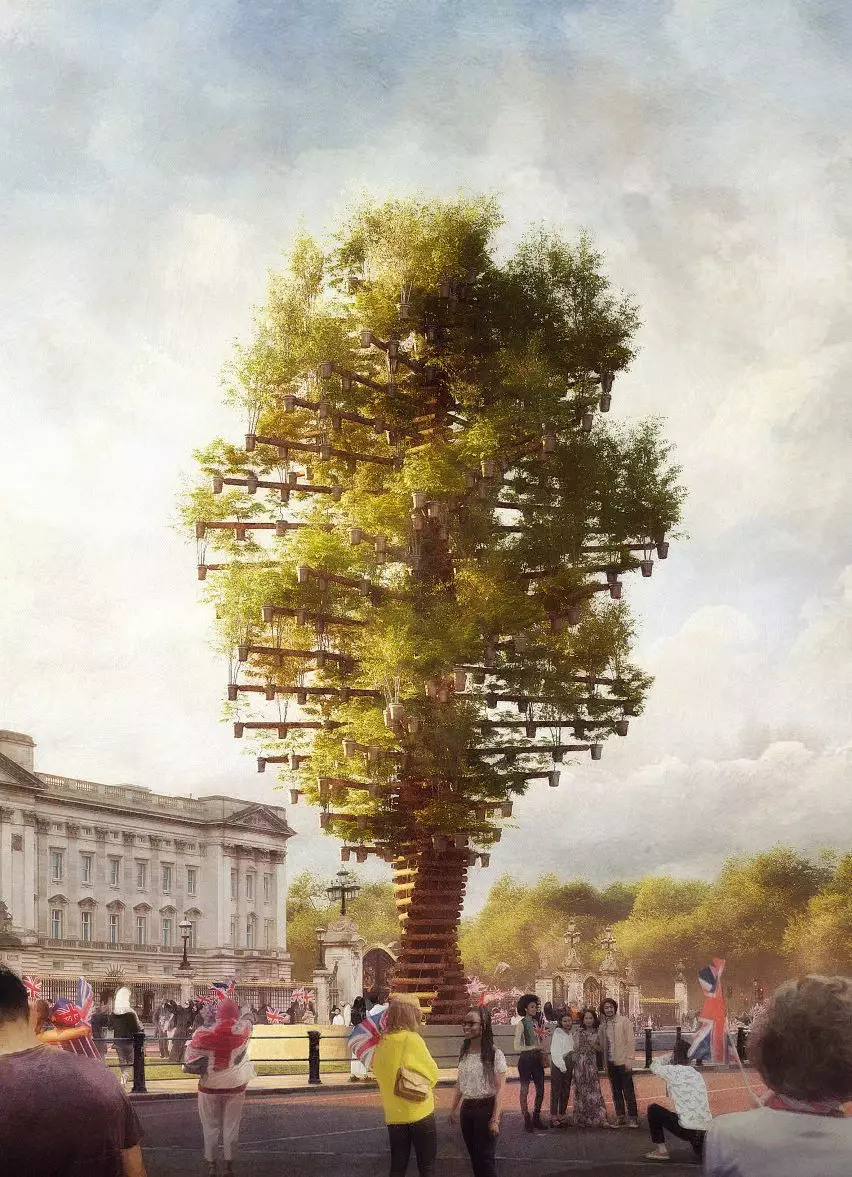 Patung Tangkal Tangkal di Istana Buckingham ku Thomas Heatherwick