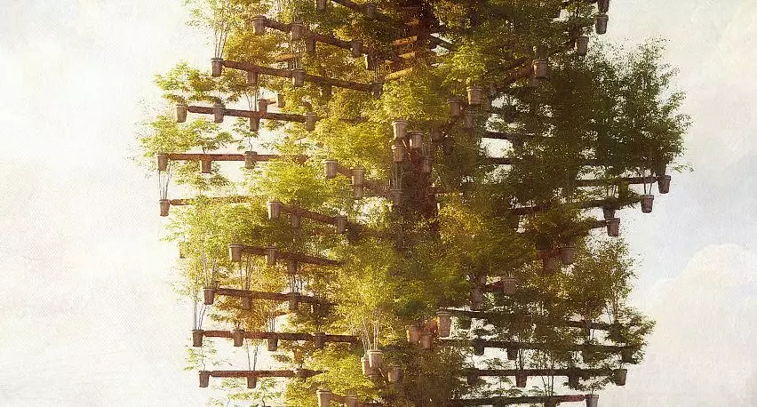 Tree of Trees-skulptur ved Buckingham Palace av Thomas Heatherwick