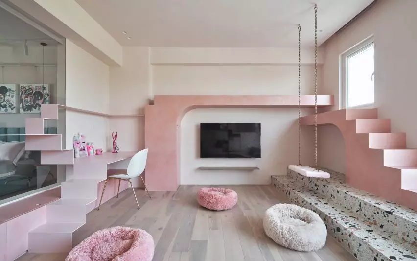 Cats' Pink House gan KC Design Studio