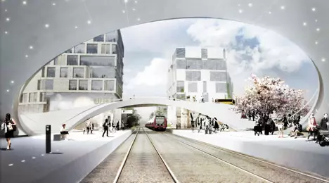 Ang estasyon sa tren sa Vinge ni Henning Larsen Architects