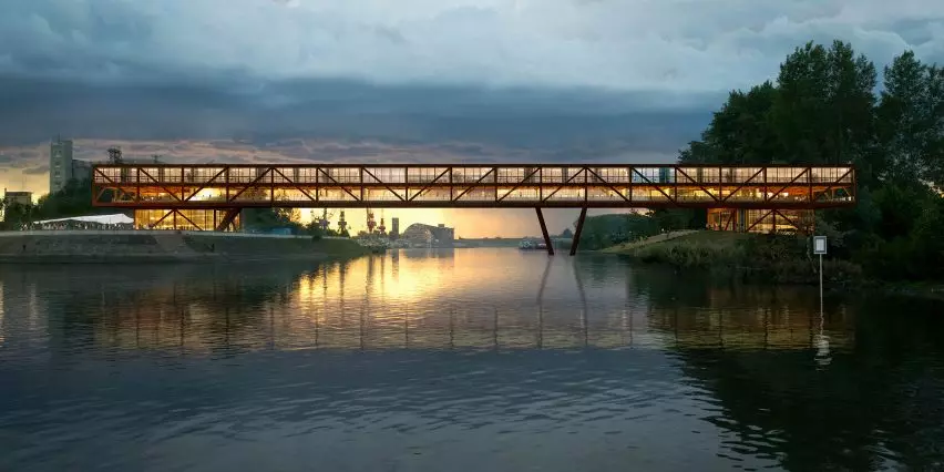 Elleboogschaduwbrug van ARCVS in Servië