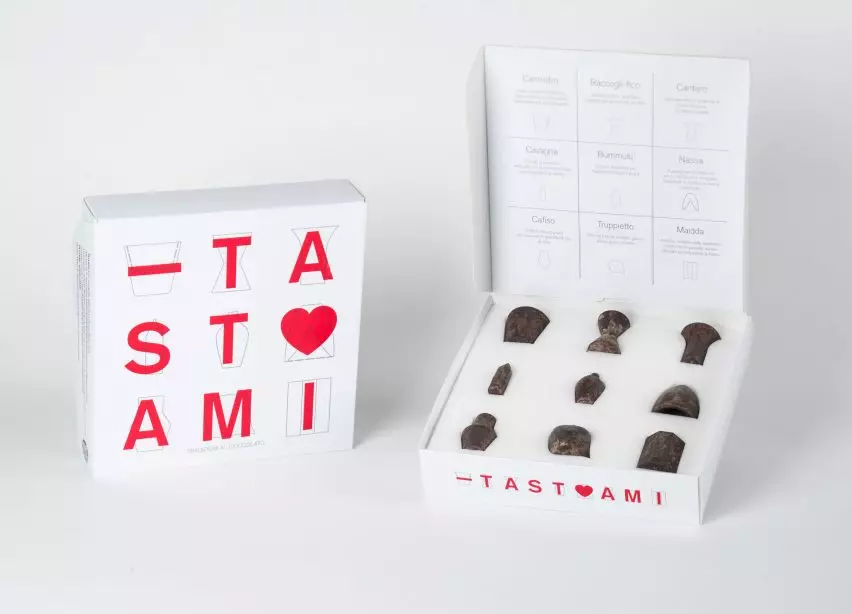Шоколадні цукерки Tastami Salvatore Spataro є їстівними версіями традиційних сицилійських інструментів