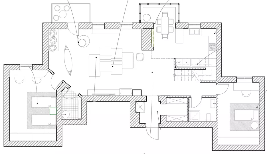 Iyẹwu pẹlu ifaworanhan nipasẹ KI Design Studio