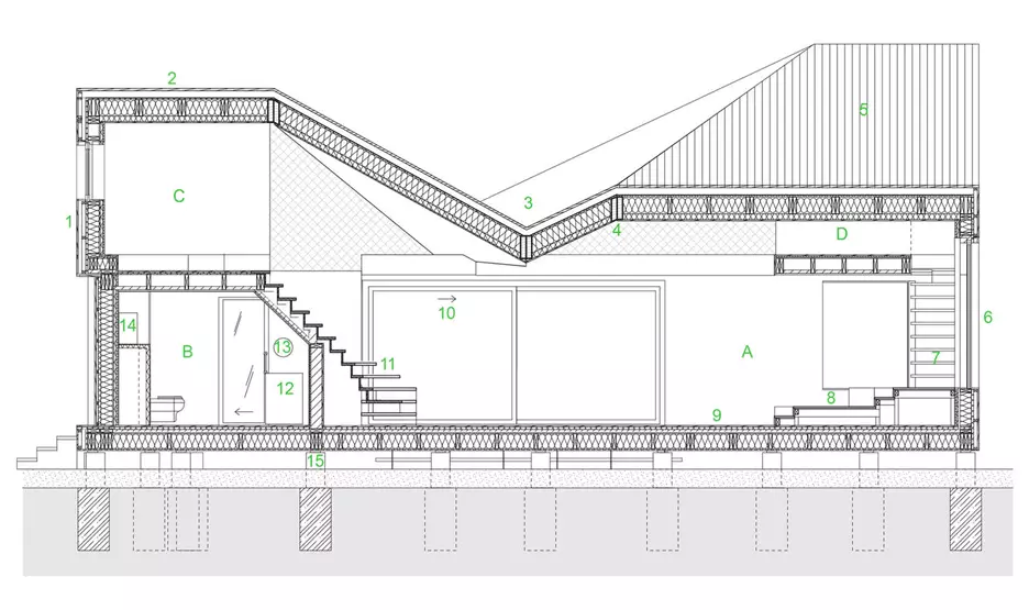 Casa de madera energéticamente eficiente Zilvar de ASGK Design en la República Checa