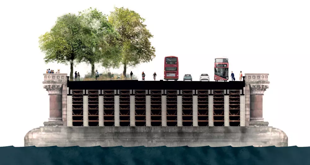 Allies and Morrison navrhuje alternatívny Garden Bridge na existujúcom prechode Blackfriars