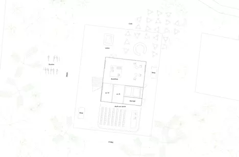 תוכנית קומת קרקע של Archivo מאת Zeller & Moye ו-FR-EE