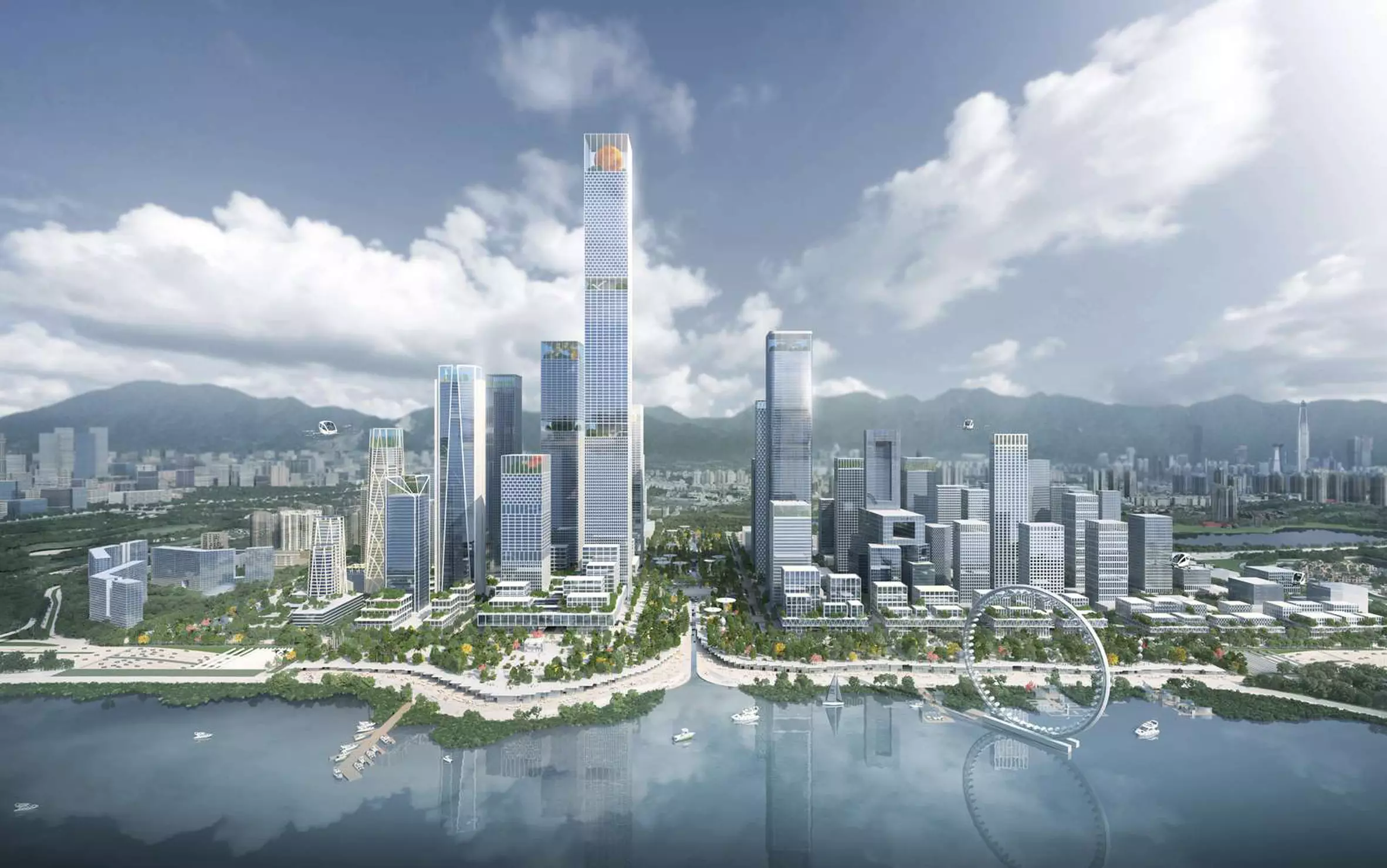 Henning Larsen planifye Shenzhen Bay Headquarters City kòm nouvo sant vil la