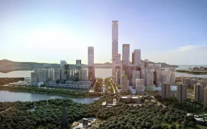 Ciutat de la seu de la badia de Shenzhen per Henning Larsen