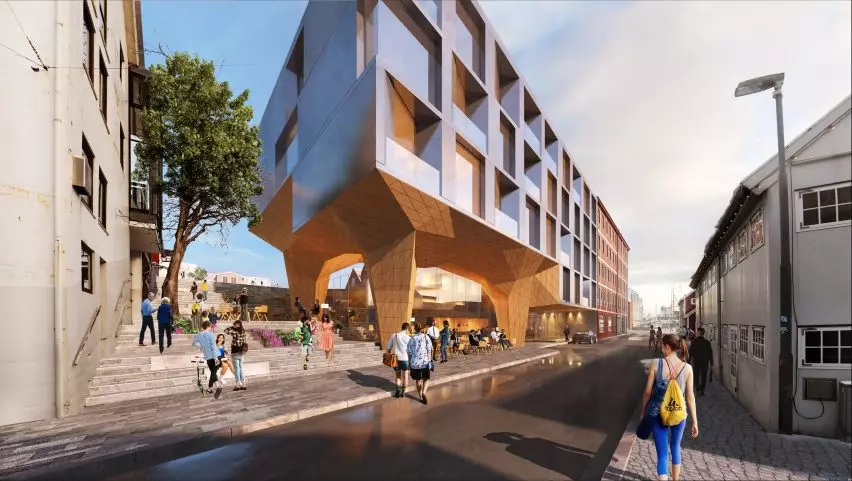 A Hotel Tórshavn bővítésének látványtervei Henning Larsen