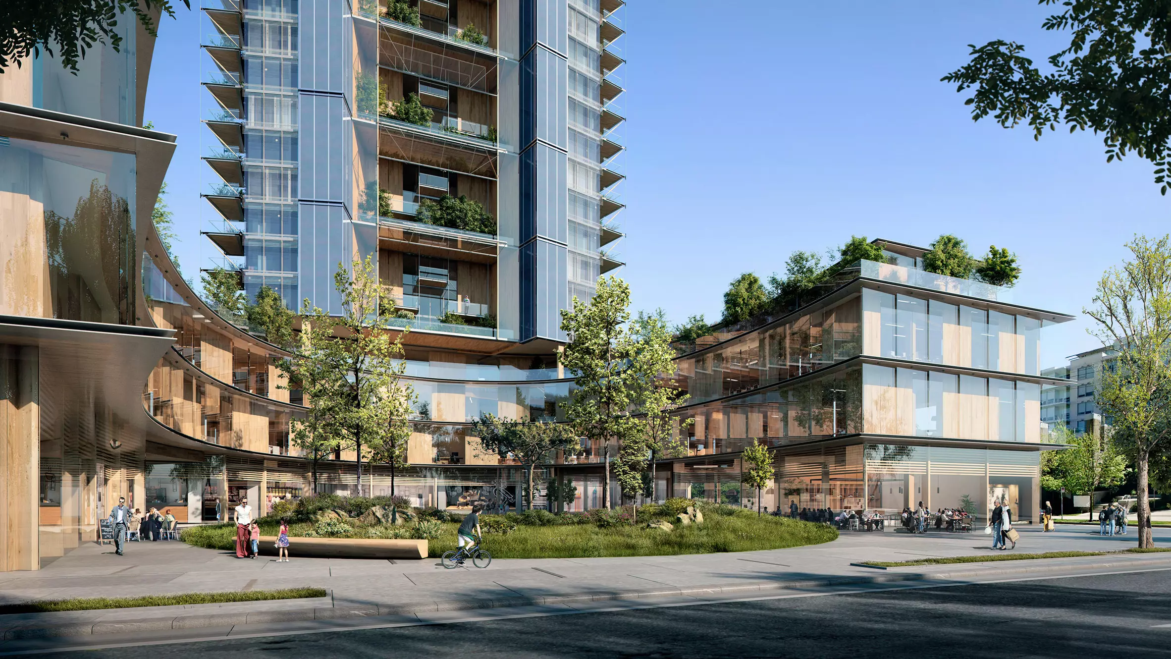 Ang Perkins+Will naghanduraw sa timber-framed nga Canada's Earth Tower para sa Vancouver