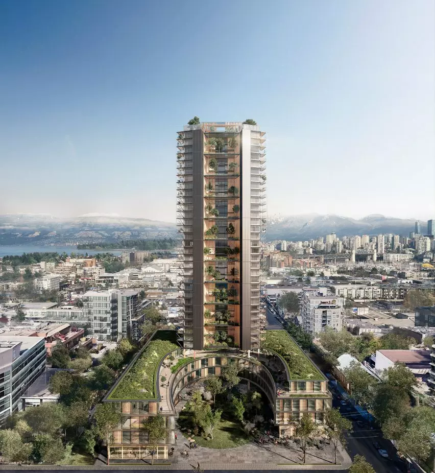 Menara Bumi Kanada dening Delta Land Development lan Perkins+Will ing Vancouver, British Columbia, Kanada