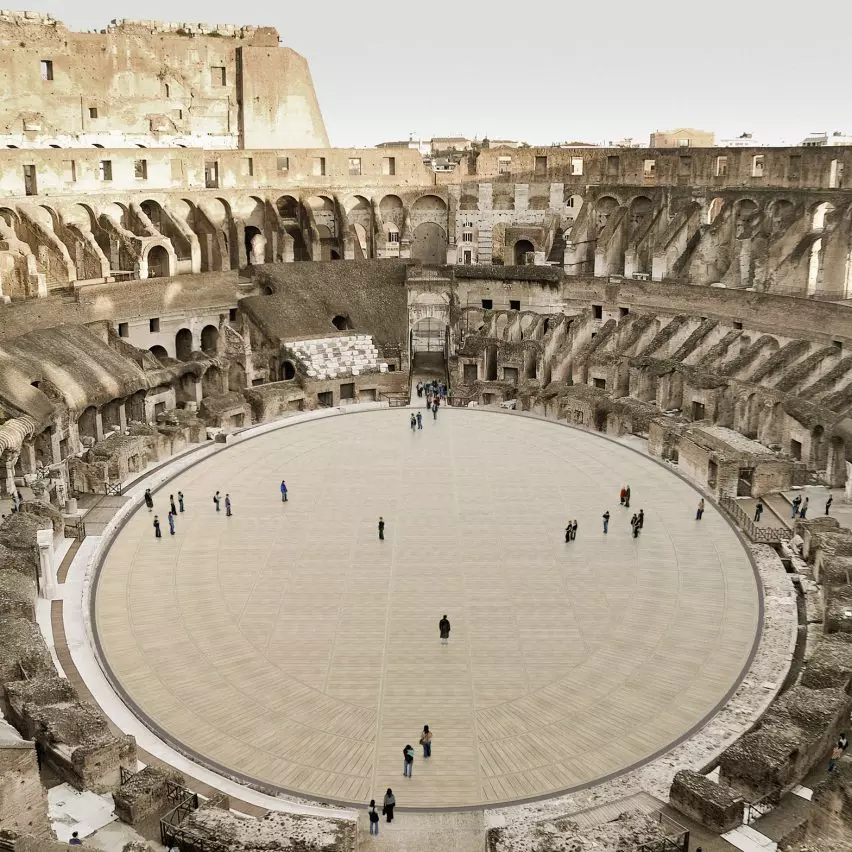 Piso retráctil do Coliseo de Milan Ingegneria