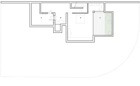 Lower ground floor plan ng EJ House ng Paritzki & Liani Architects