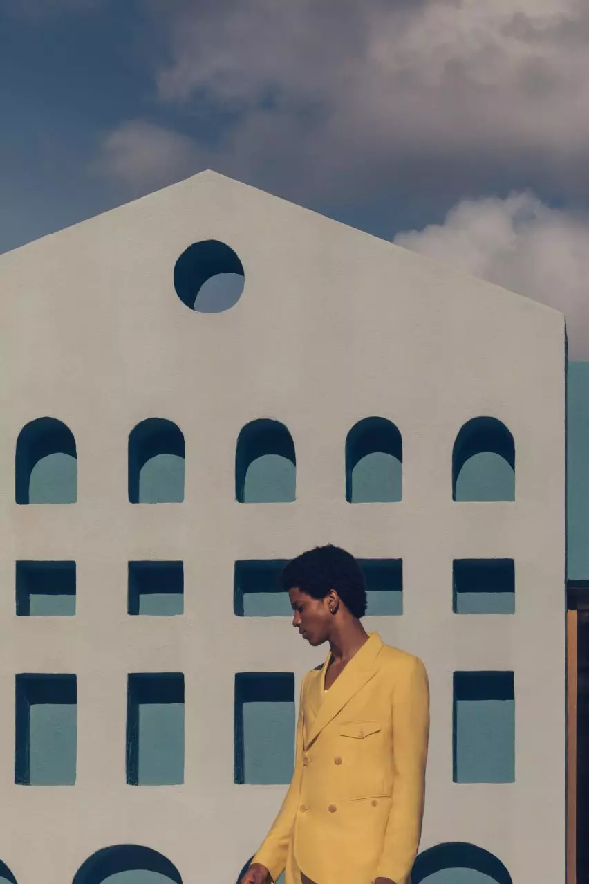 Luis Barragán-style fashion editorial Lucid Dreams ni Romain Laprade