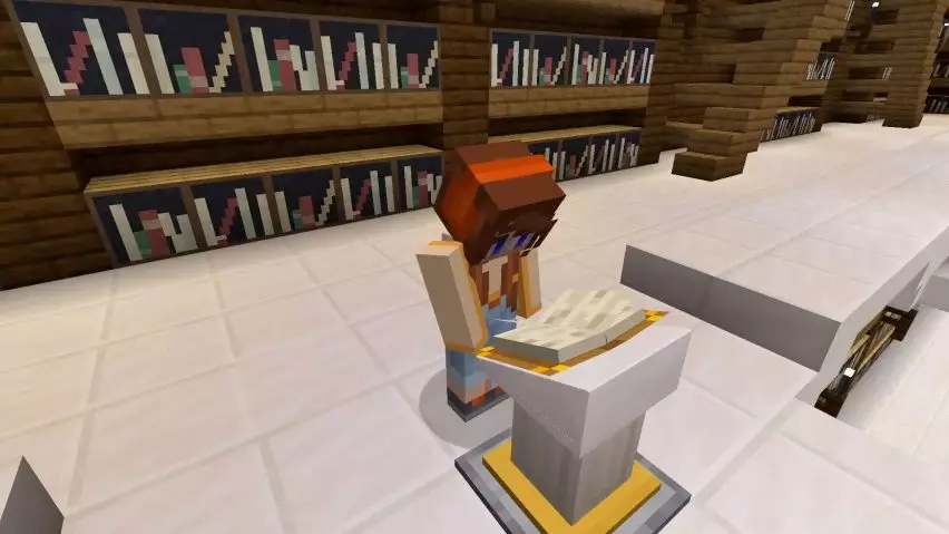 Mire un vuelo a través de la biblioteca virtual sin censura construida en Minecraft 2588_1