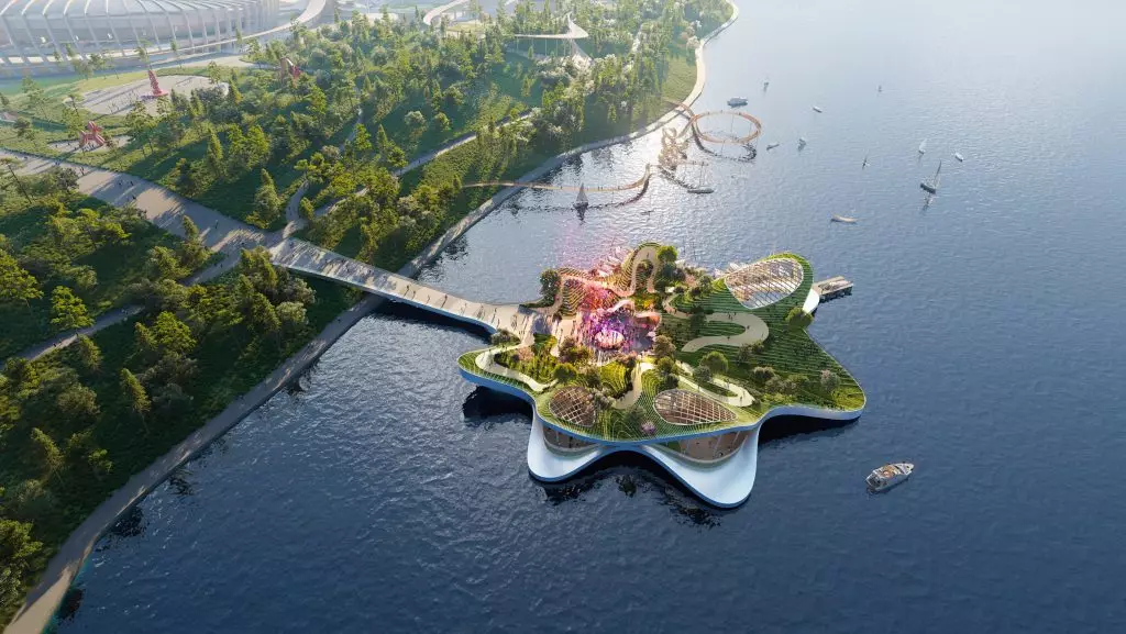 Stiwdio Heatherwick yn cynnig pier siâp seren ar gyfer glannau Seoul