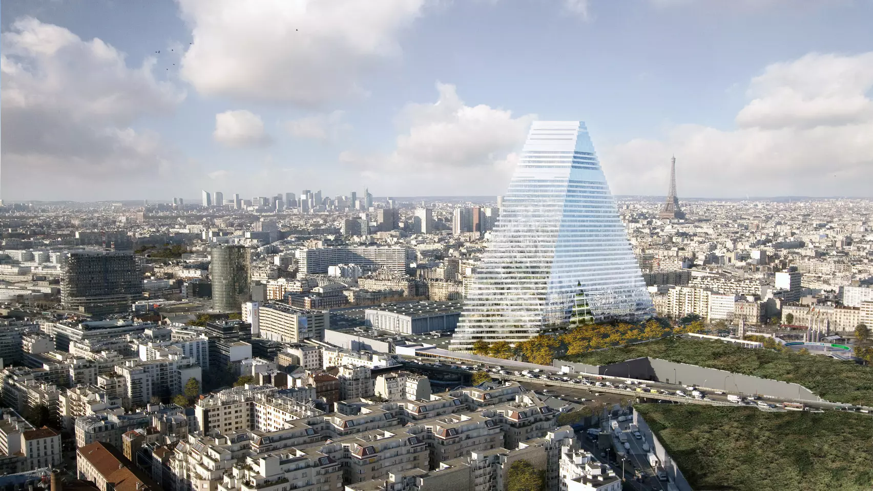 Segitiga Lawatan Herzog & de Meuron di Paris bersedia untuk memulakan pembinaan