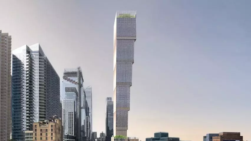 Adjaye Associates đề xuất tòa nhà chọc trời siêu cao ngược cho New York