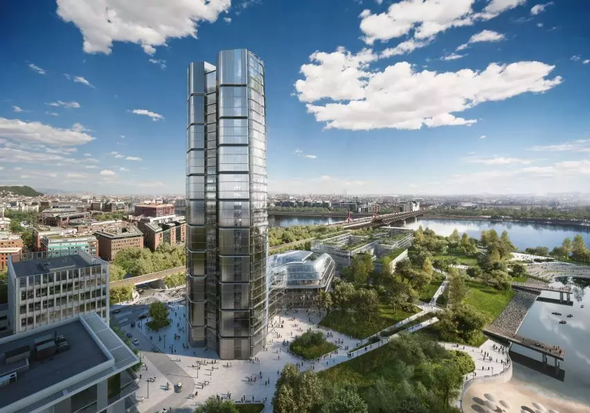 “Foster + Partners” Budapeşt diňi gök binalaryň gadagan edilmegine garamazdan gurlar 30653_1