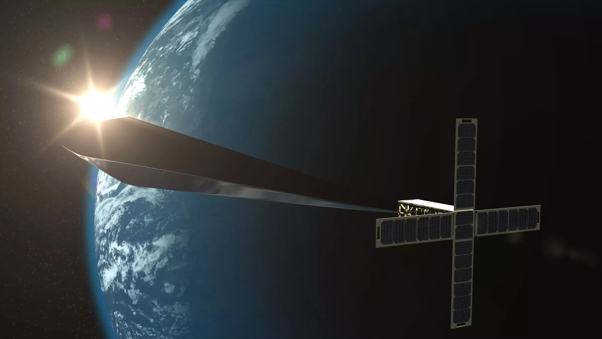 Художествена инсталация Orbital Reflector на Тревър Паглен в неизвестност в космоса