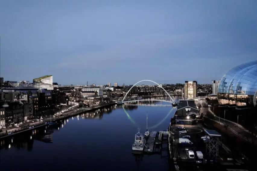 Viżwali ta' Nru 1 Quayside minn BIG fi Newcastle, ir-Renju Unit