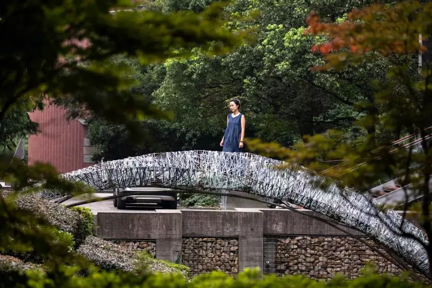 Tongji University 3D-utskriven bro av studenter på digitalFutures International 2019