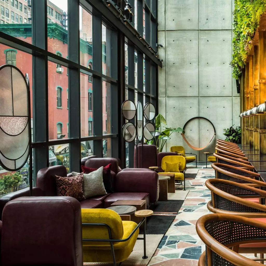 Rockwell Group en Yabu Pushelberg gearwurkje foar Moxy Chelsea hotel